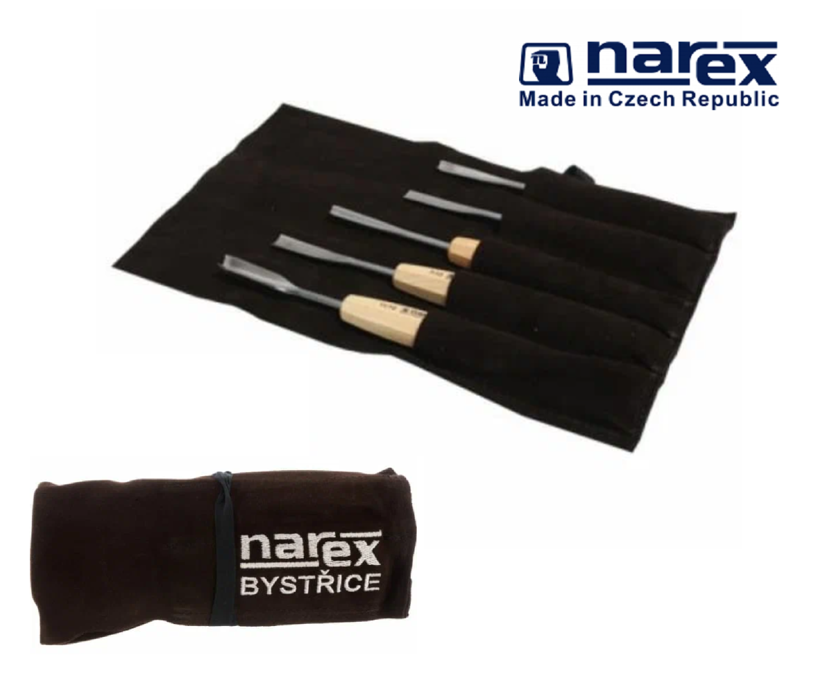 Набор из 5-ти резцов по дереву NAREX Standart (894510) в сумке