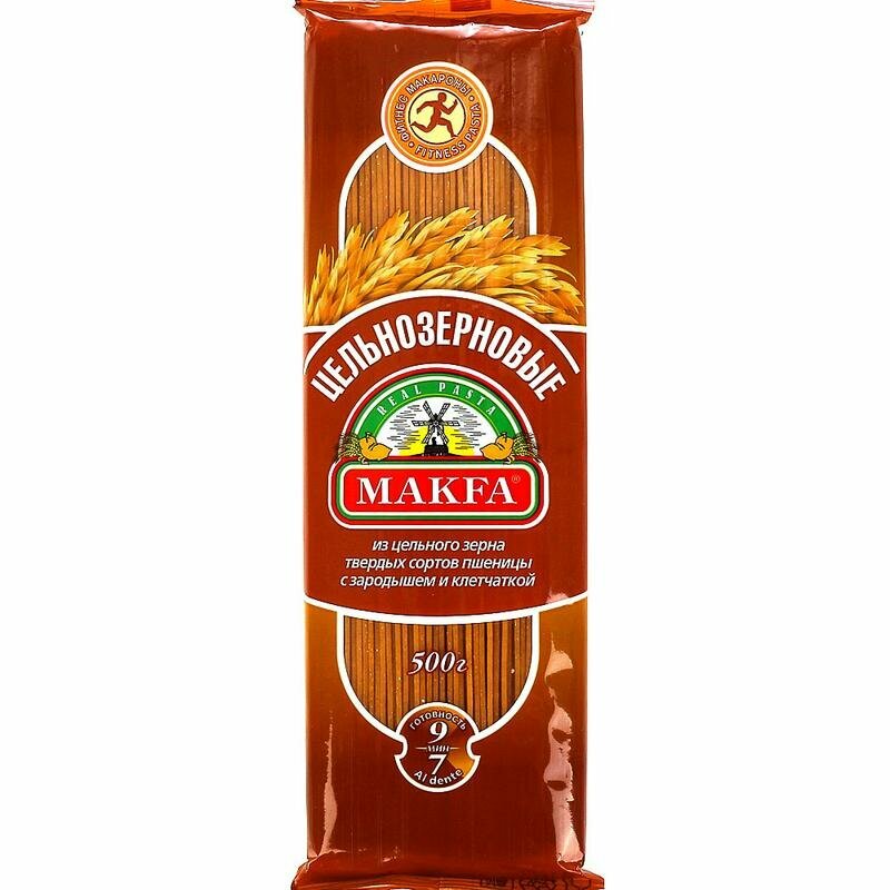Спагетти цельнозерновые MAKFA, 500 г