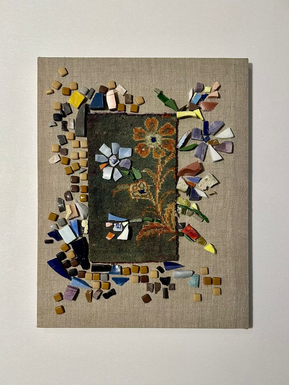 Панно PERSEPOL "Цветы Востока", 45x35 см, ручная работа, декор, текстиль