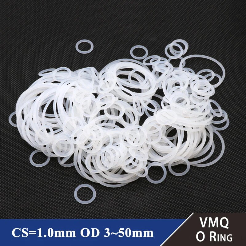 Силиконовые уплотнительные кольца VMQ CS 1 мм OD 30mm ID 28mm, 10Pcs