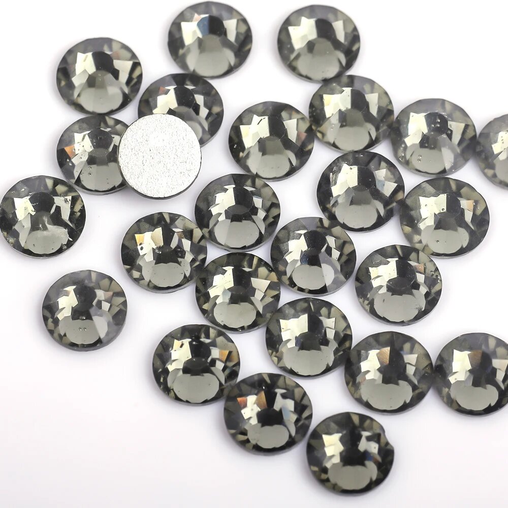 Стразы DMC кристаллы для декорирования ногтей Серебряный, SS20 (1440pcs), Black Diamond