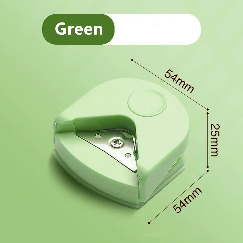 Угловой дырокол R4 для карточек Зеленый, зеленый