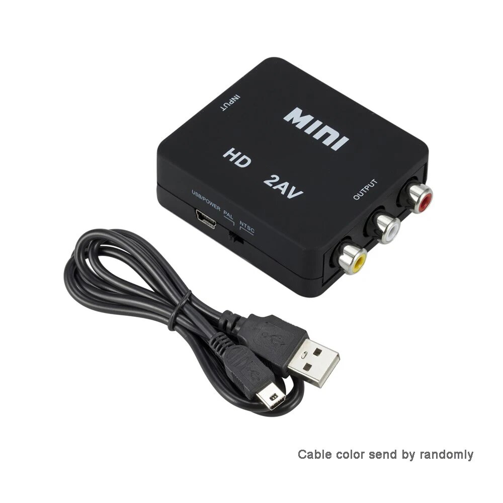 HDMI Преобразователь в AV Black, HDMI To AV