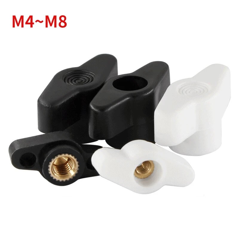 Бакелитовые гайки ручной затяжки M4 M5 M6 M8 M6 (Head 36mm)3Pcs, Black Blind hole