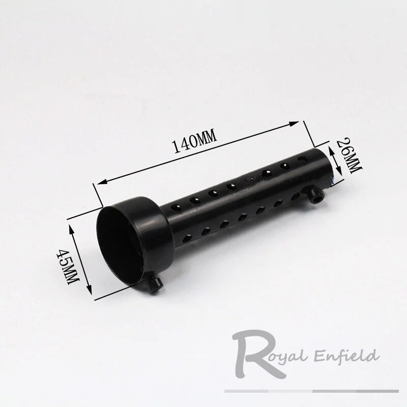 Универсальный выхлопной глушитель для мотоцикла, перегородка из нержавеющей стали для глушителя, 35 мм, 42 мм, 45 мм, 48 мм, 60 мм Черный, 45X140