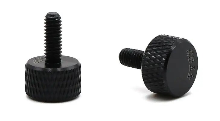 Цветные алюминиевые винты с накатанной головкой M3 M4 M5 M6 Черный, M5 5pcs, black, 8 мм