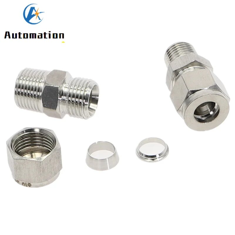 Соединитель для труб из нержавеющей стали 304, 1/4", 10mm