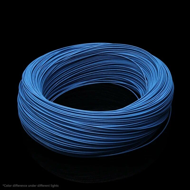 Кабель PTFE 30/28/26/24/22/20/18/16/14/13/12/10 AWG для 3D принтера 20AWG, Blue, 10 Meters