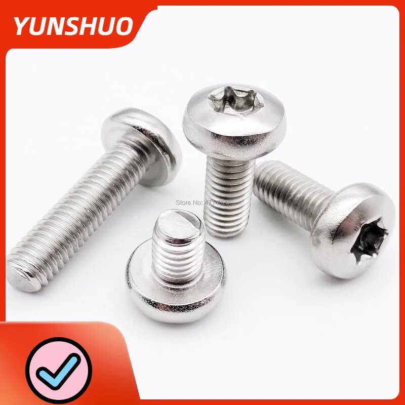 Винты Torx YUNSHUO нержавеющая сталь M3-M6 L=8-25 мм M6 10pcs, 18 мм
