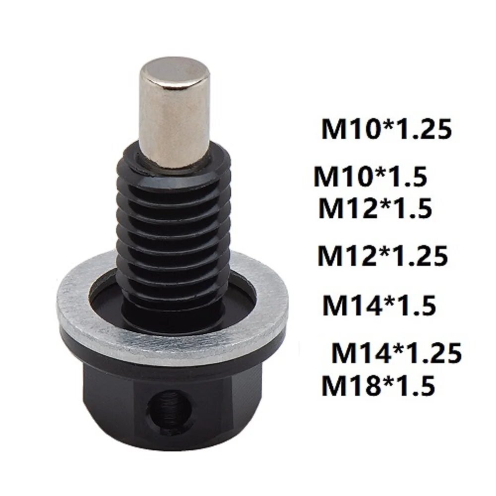 Магнитная сливная пробка двигателя m8x1.25 black