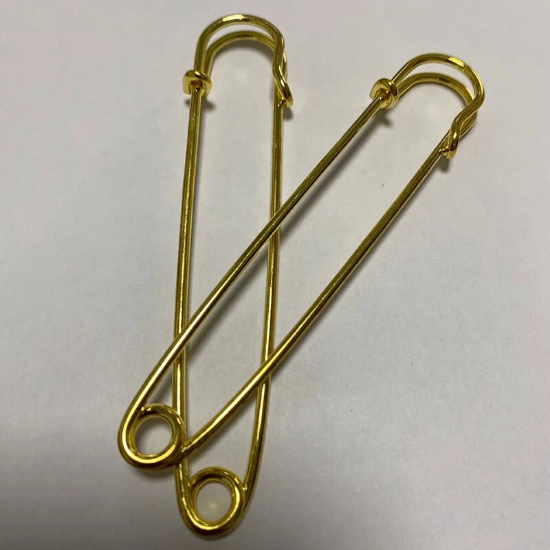 Большие металлические булавки 30 шт. 27mm, Золотой