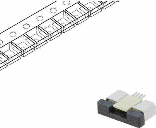 Разъем CONNFLY DS1020-09-04VBT1A-R FFC (FPC) горизонтальный PIN 4 ZIF SMT 500мА луженые 1шт