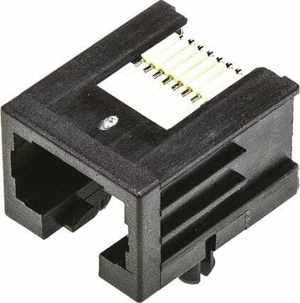 Разъем TE Connectivity 1-1705951-1 Гнездо RJ45 PIN: 8 Конф: 8p8c Фиксация: защелка внизу на PCB 1шт