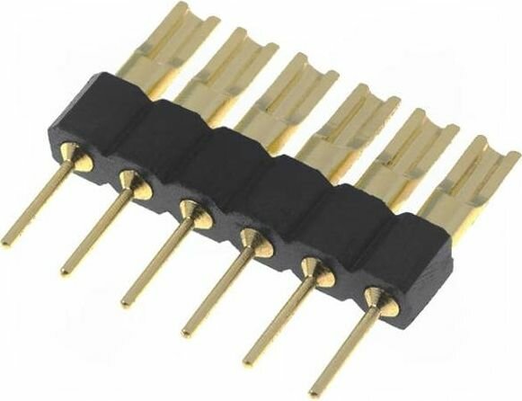Разъем CONNFLY DS1004-02-1*6-3B Вилка IDC PIN 6 прямой 2,54мм THT, пайка 1x6 позолота 1 шт