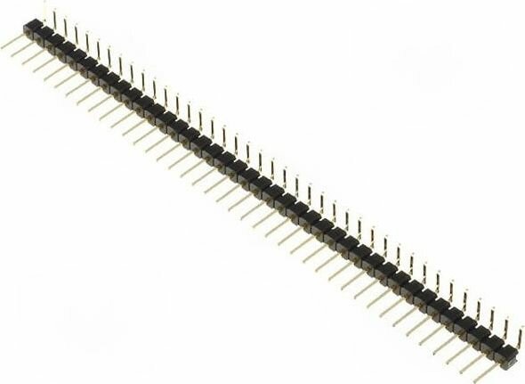 Штыревой соединитель CONNFLY DS1022-1*40RDF11-B 1х40 шаг 2,54мм, прямой угол, 1 шт