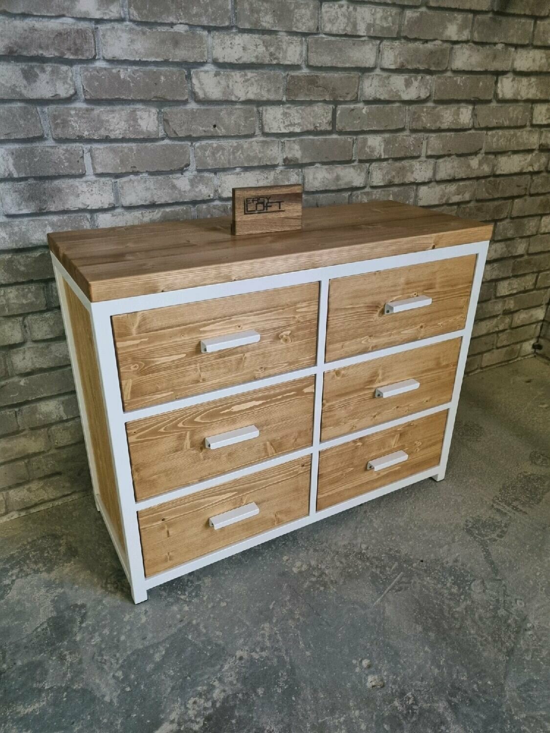 Комод "EasyLOFT" в стиле лофт с ящиками, для дома и дачи, 100х40х80 см.