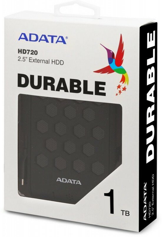 Жесткий диск A-Data USB3.0 1TB AHD720-1TU31-CBK HD720 DashDrive Durable 2.5" черный
