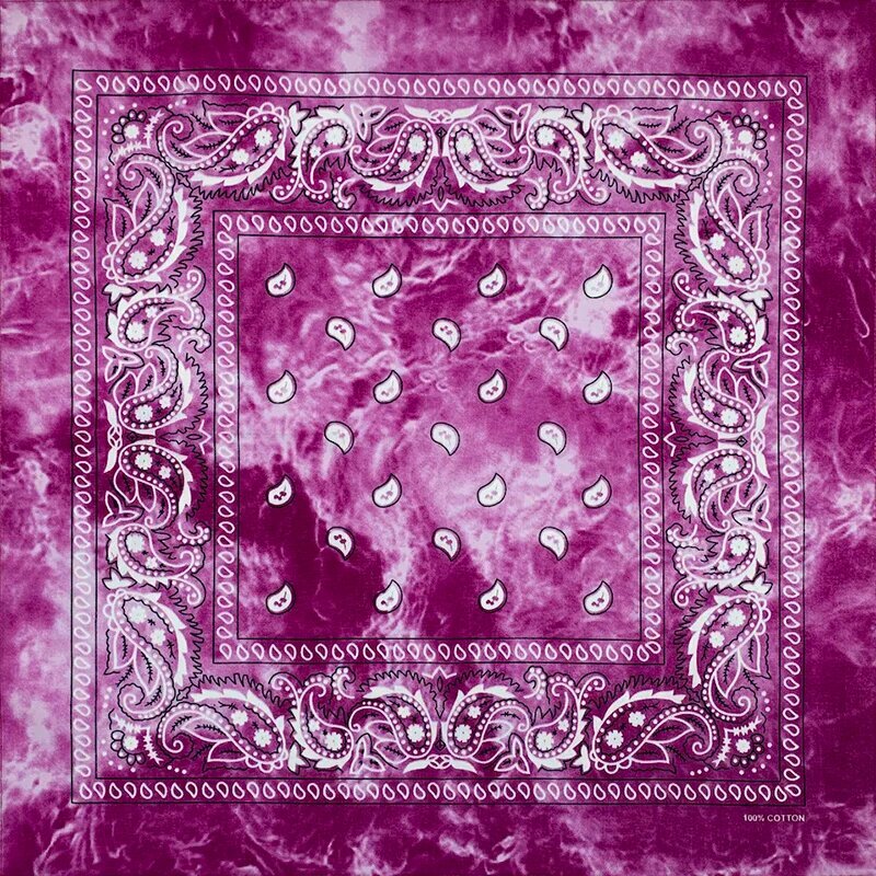 Фиолетовая хлопковая бандана NIUPOZ, S Dye Light purple
