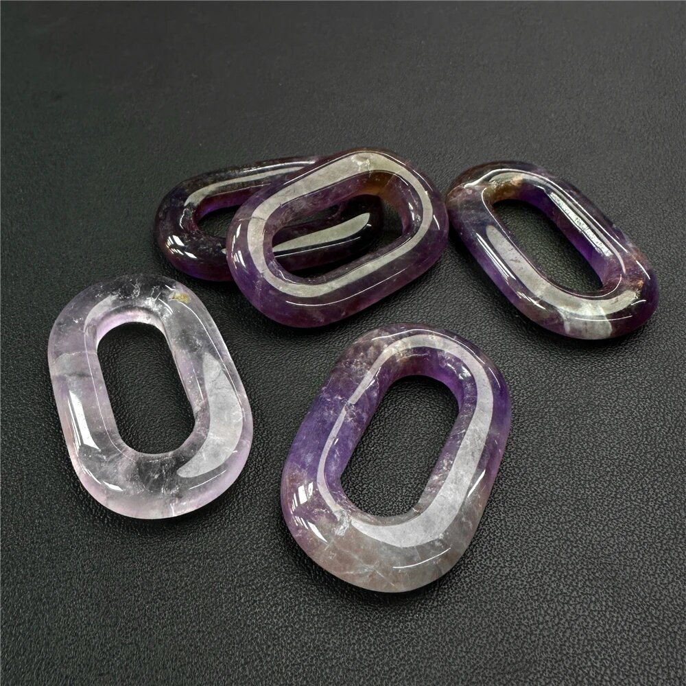 Подвеска из полудрагоценного камня Vinswet 25x40 мм Фиолетовый, 1 pc, 3 Amethyst