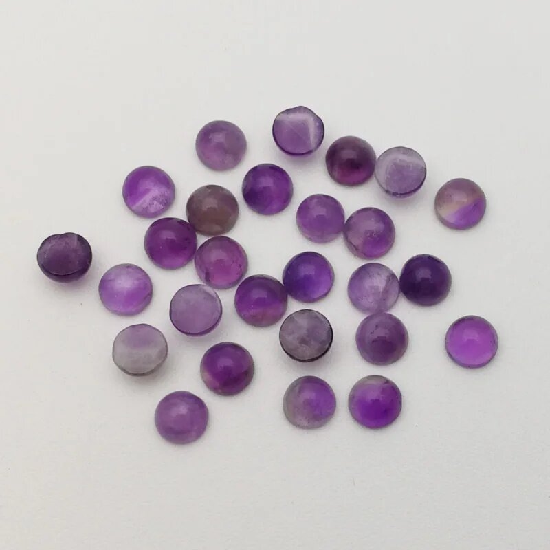Кабошон бусины из натурального камня ywcxcn 4 мм 100 шт Фиолетовый, amethyst