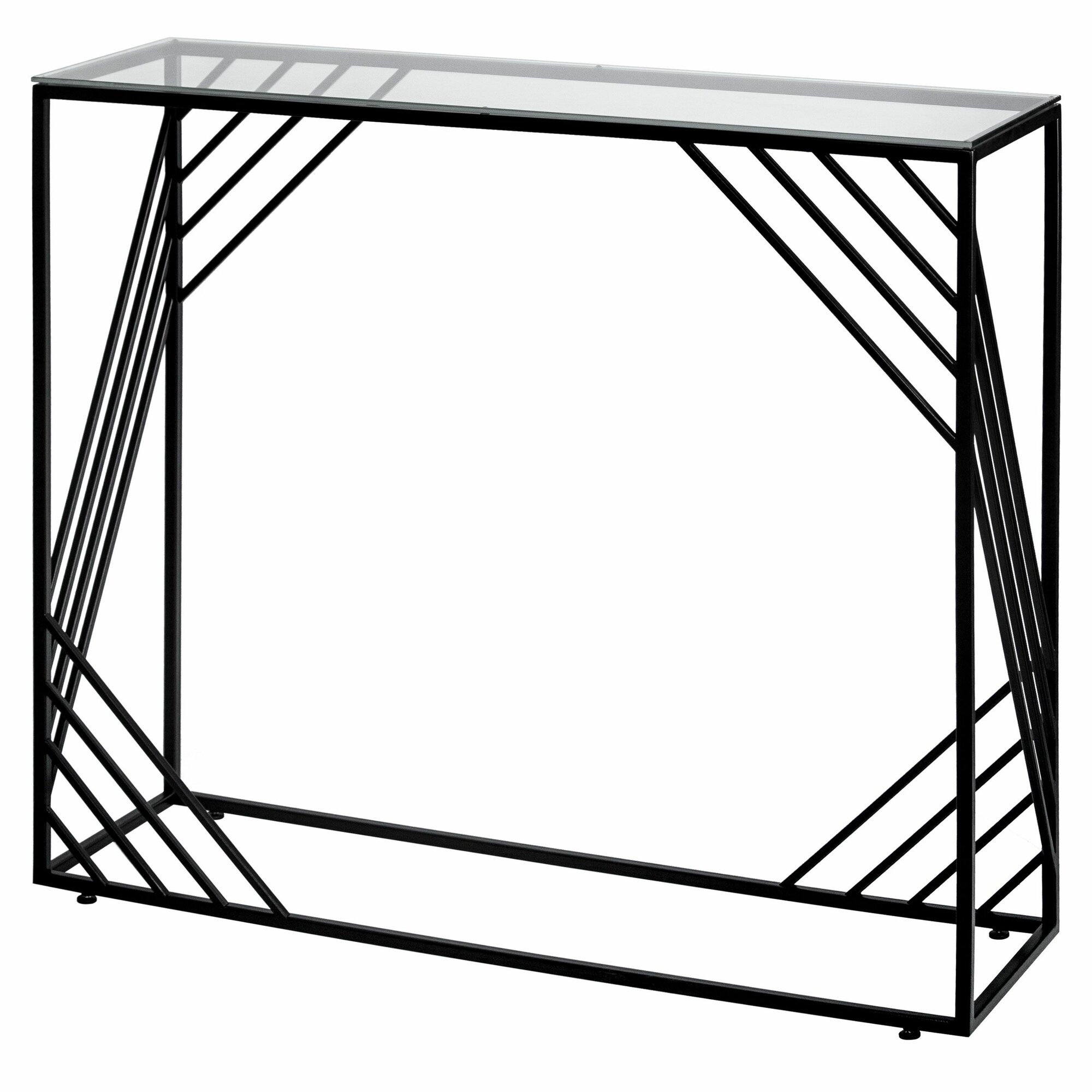 Консольный столик SOFIA 800х875х250мм (черный/прозрачное)