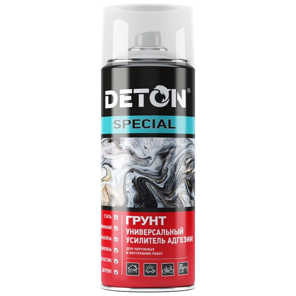 Грунт-аэрозоль прозрачный усилитель агдезии универсальный DETON SPECIAL (520мл)