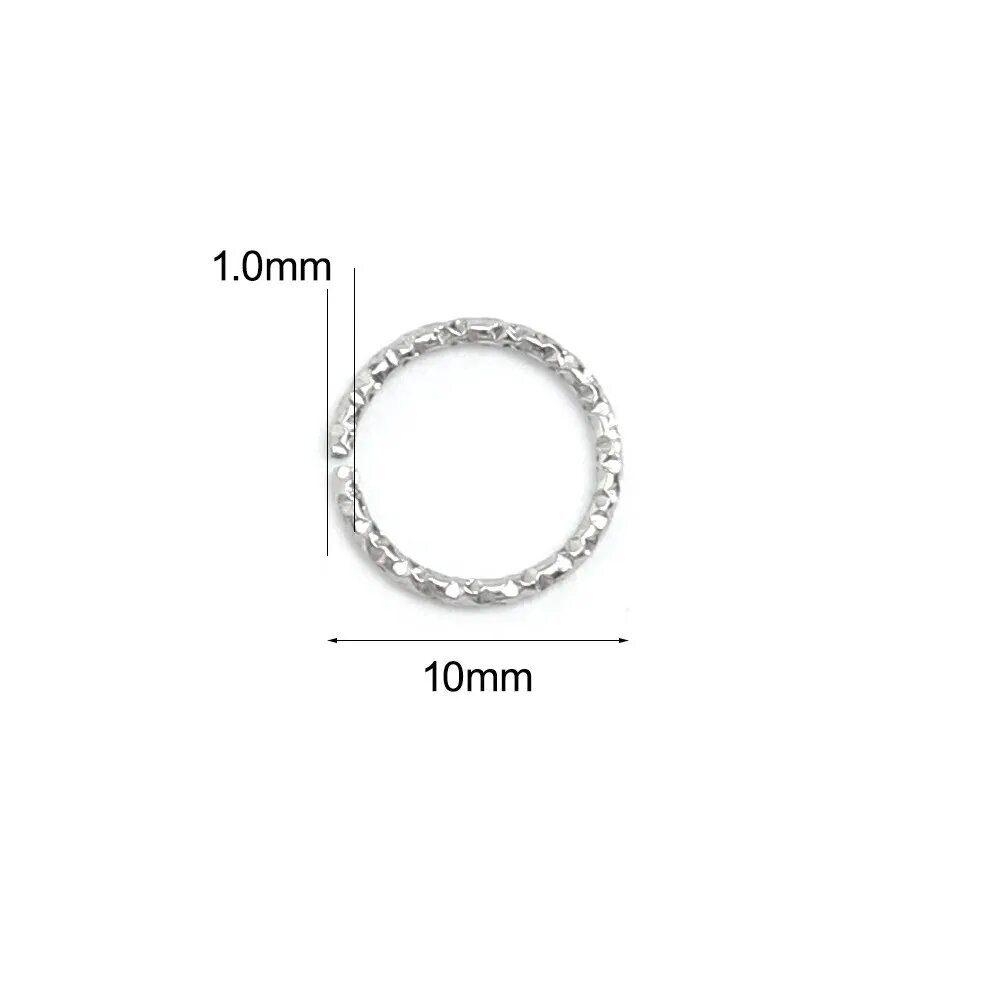 50 шт, соединительные кольца из нержавеющей стали Engraving 10mm