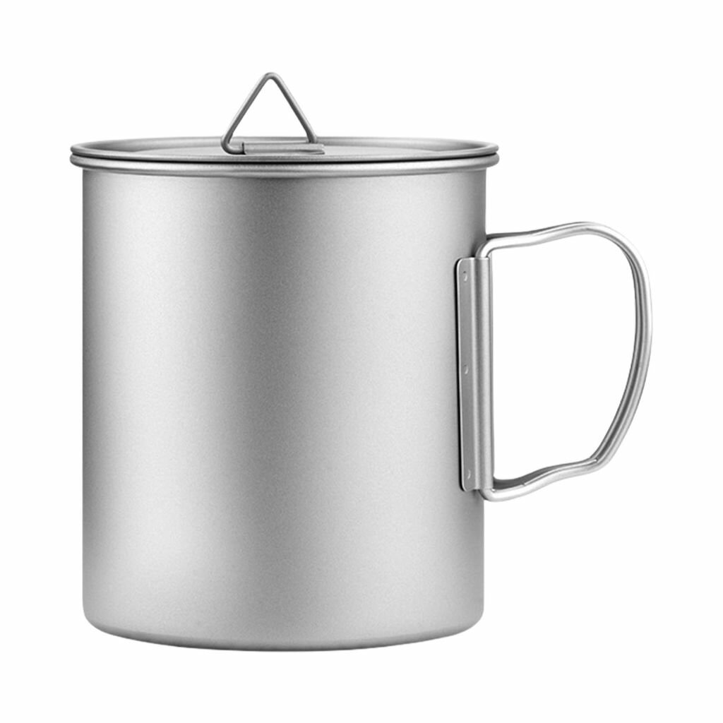 Походная посуда, Наружная титановая кружка для кемпинга, 450 мл, 1 шт