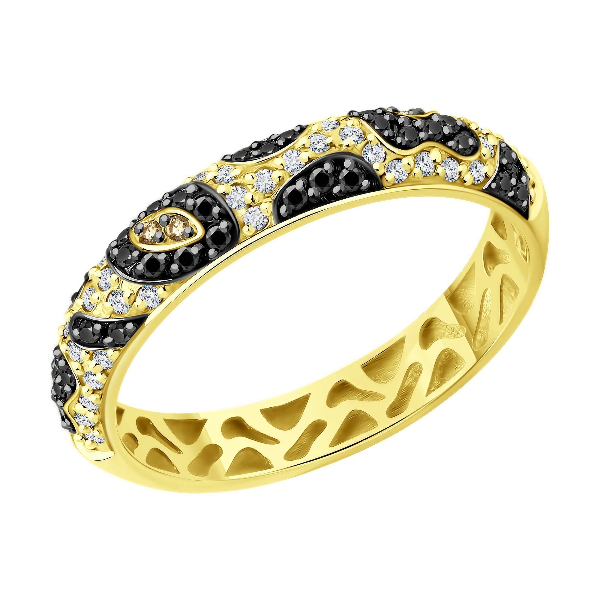 Кольцо, желтое золото, 585 проба, бриллиант