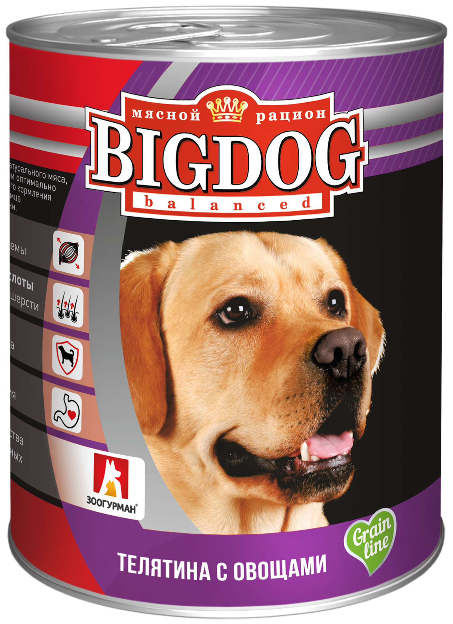Корм влажный Зоогурман BIG DOG телятина и овощи для собак (850 г)
