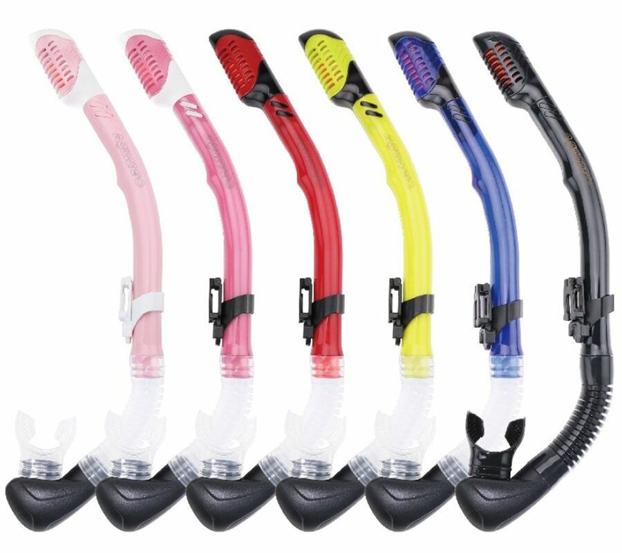 Aquatec Трубка SN-310 Full Dry прозрачный силикон, голубой