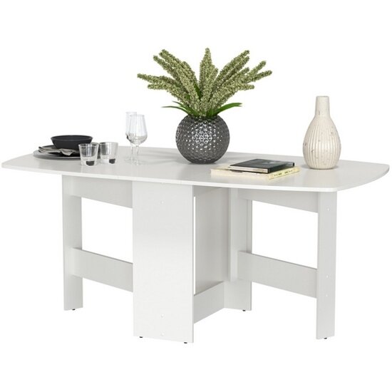 Стол-книжка Гранд Кволити раскладной 1-65М1бел, цвет белый, ШхГхВ 170х90х74 см, 30х90х74 см. сложенный