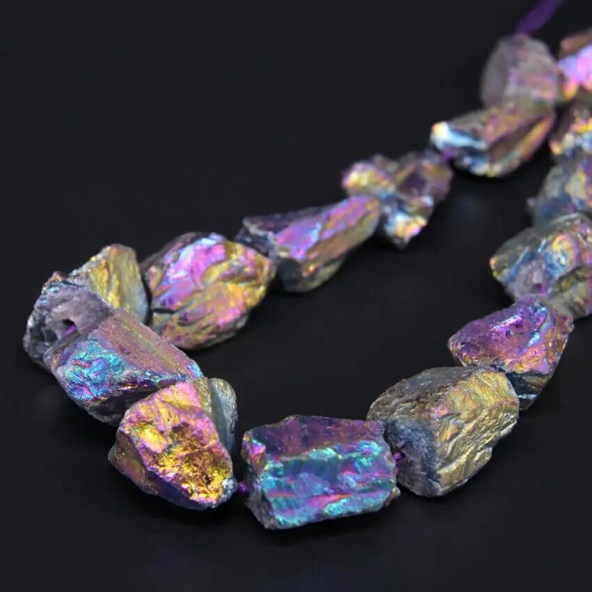 Розовый кварц, бусины, самородки, 16-24x18-32 мм