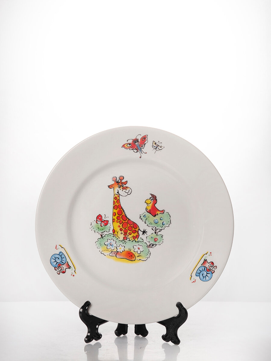 Набор тарелок мелких 200 мм, "Зоопарк" гладкий край, Дулево 2 шт.