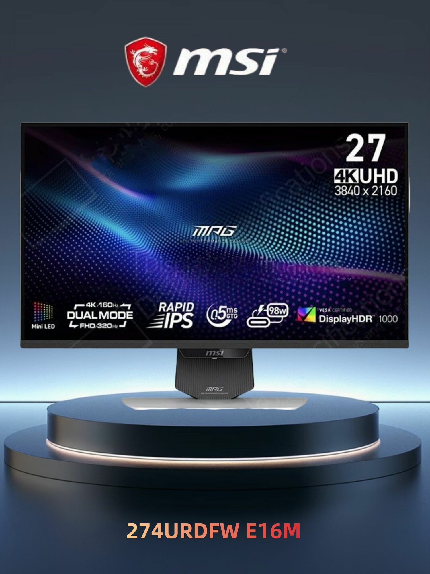 MSI 27" Монитор MPG 274URDFW E16M