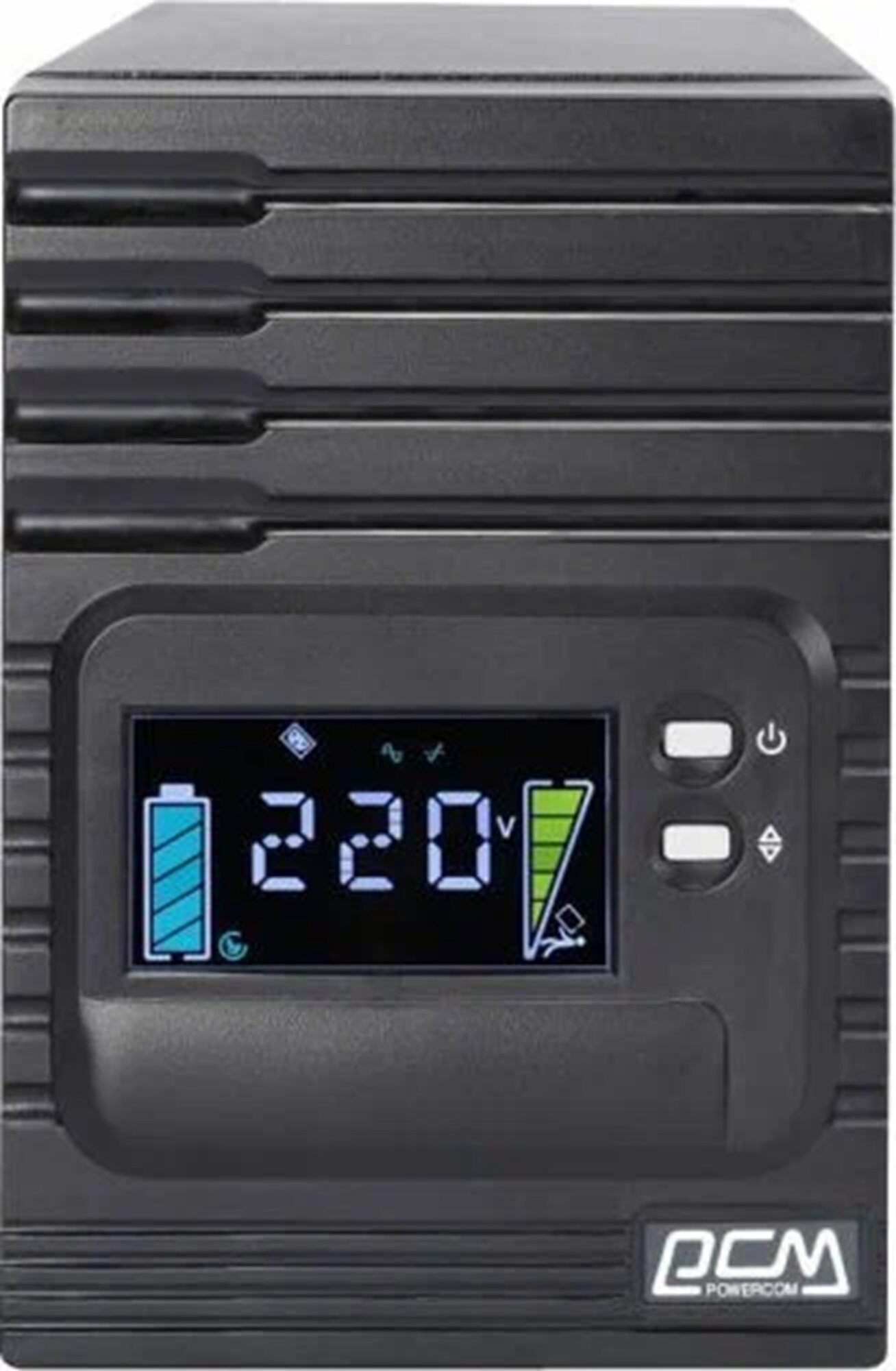 ИБП Источник бесперебойного питания Powercom "SMART KING PRO+" SPT-1500-II, интерактивный, 1200Вт, LCD-экран, черный