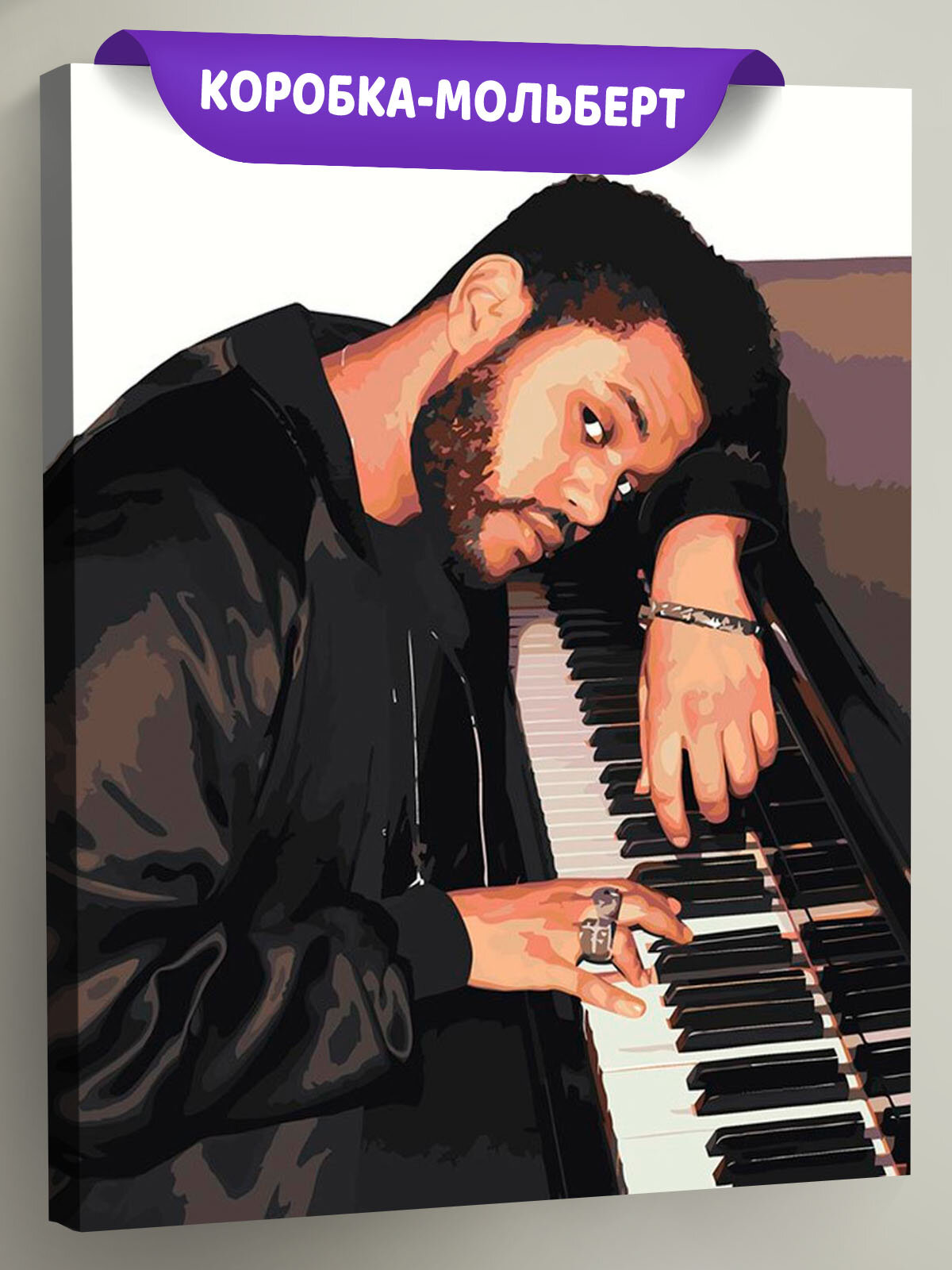 Картина по номерам на холсте с подрамником "Музыкант The Weeknd Викенд 6" Раскраска 40х50 см, Мужчины Знаменитости
