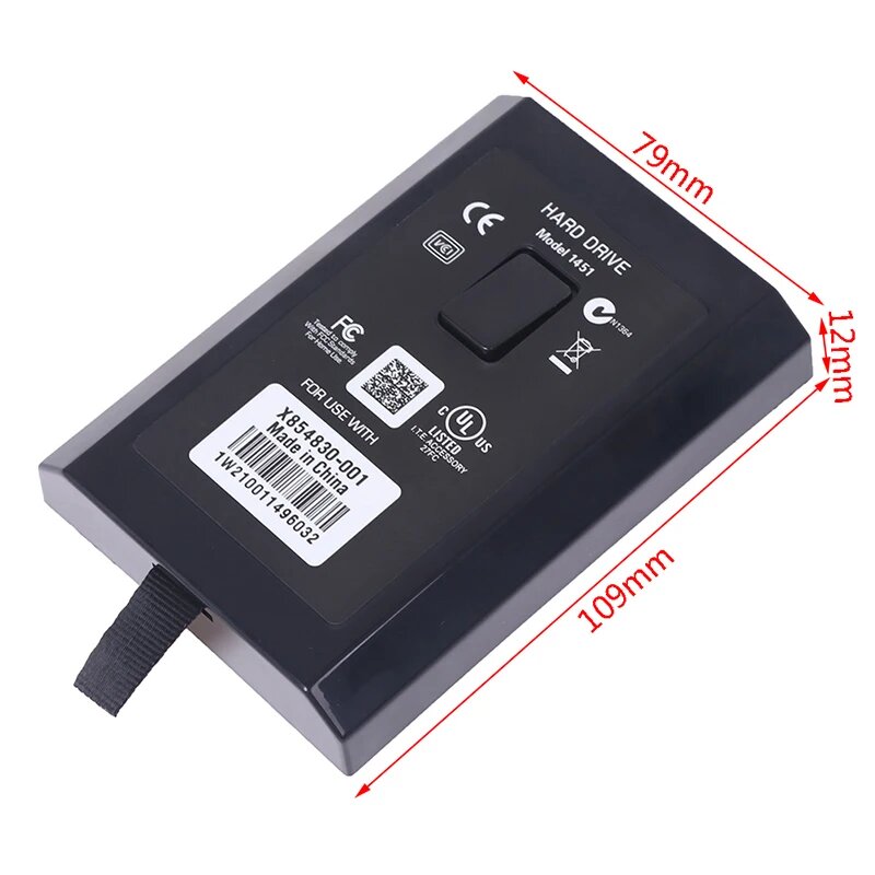 Корпус жесткого диска для Xbox 360 Slim SD&HI черный 250 ГБ