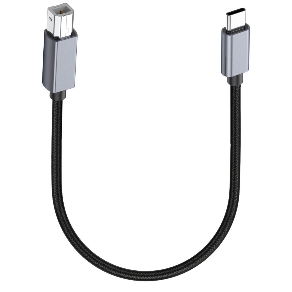 Кабель USB C к принтеру Плетеный нейлоновый кабель TypeC к USB B 2.0 Кабель для принтера USB C