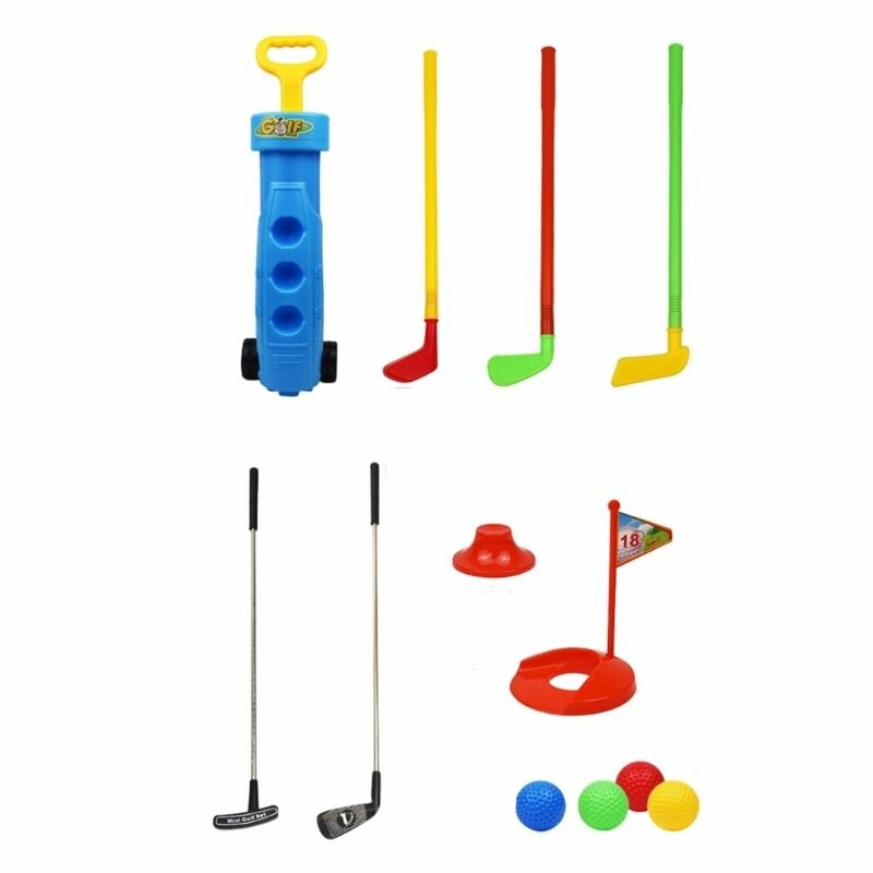 Набор для тренировок по гольфу для детей 9 предметов с клюшками и мячом для улучшения координации