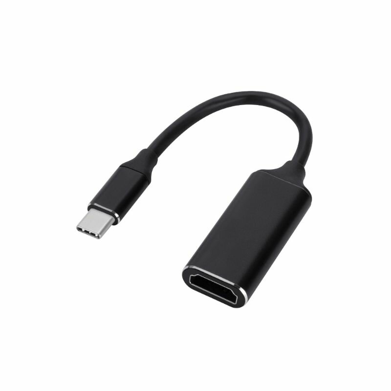 (1 шт.) Переходник Type-C на HDMI, кабель USB-C для телефона/ноутбука - черный