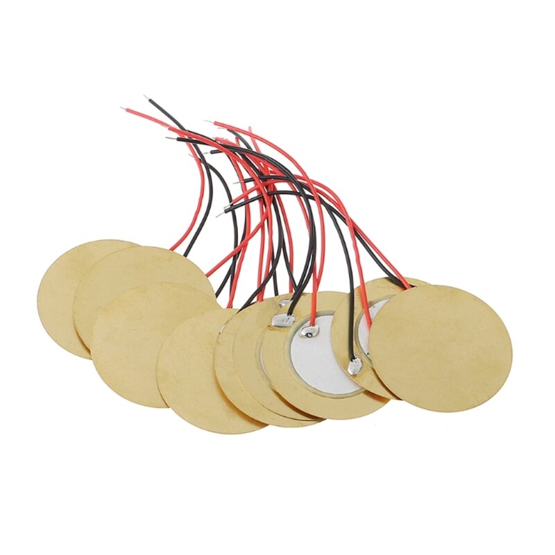 12 мм Пьезоэлектрическая Керамическая Медная Пластина Зуммера для Применения в динамиках DIY
