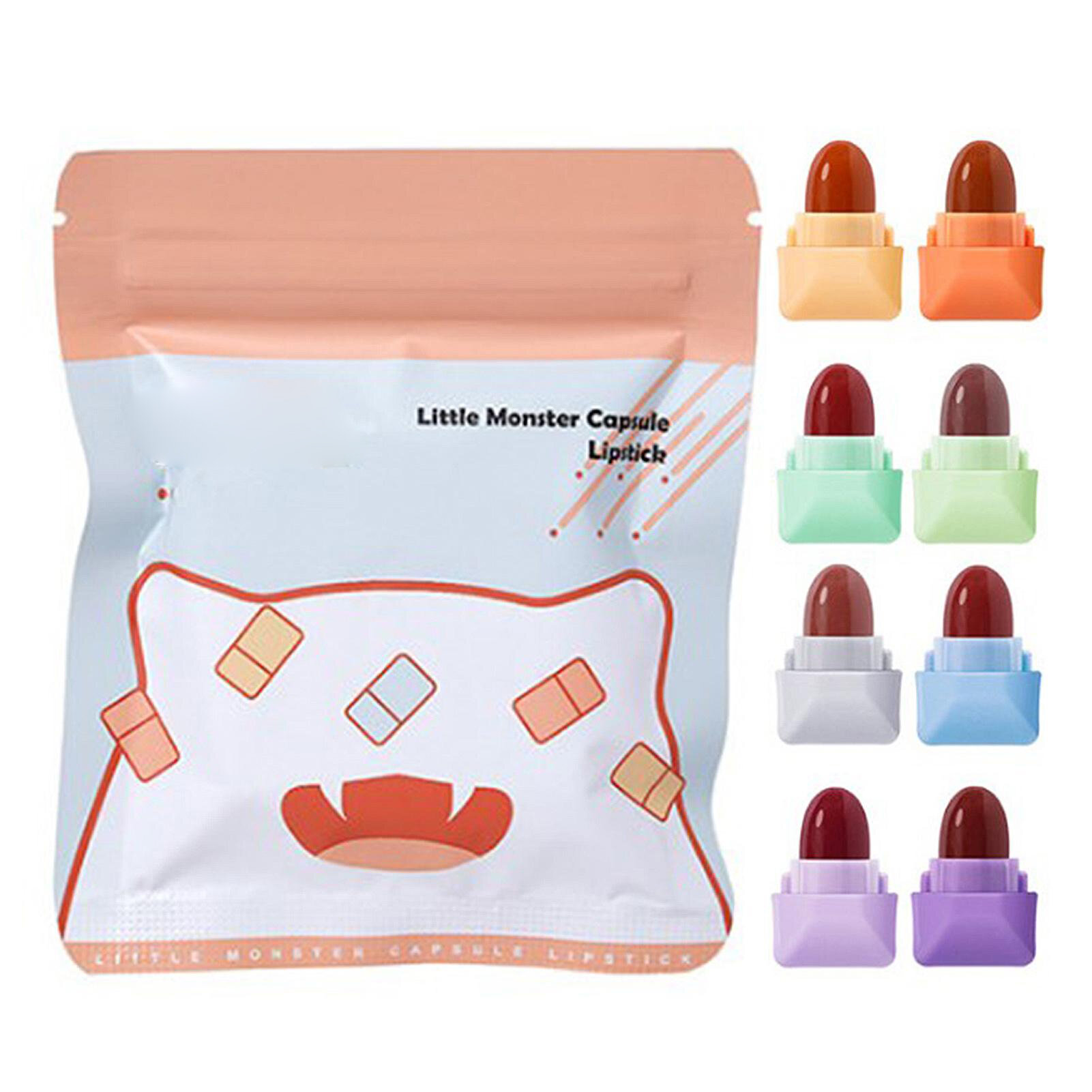 8 цветов в капсулах, набор помад, конфетная мини-помада, матовая нелипкая помада, набор для макияжа губ, подарки для женщин и девочек