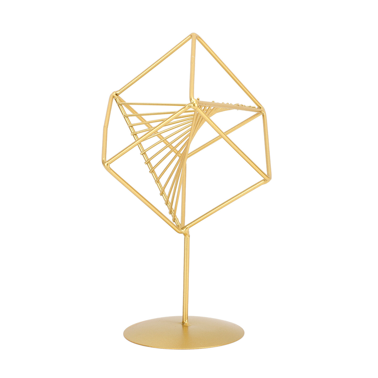 Креативная 3D геометрическая скульптура из железа для украшения интерьера, стильный арт-орнамент для офиса и гостиной