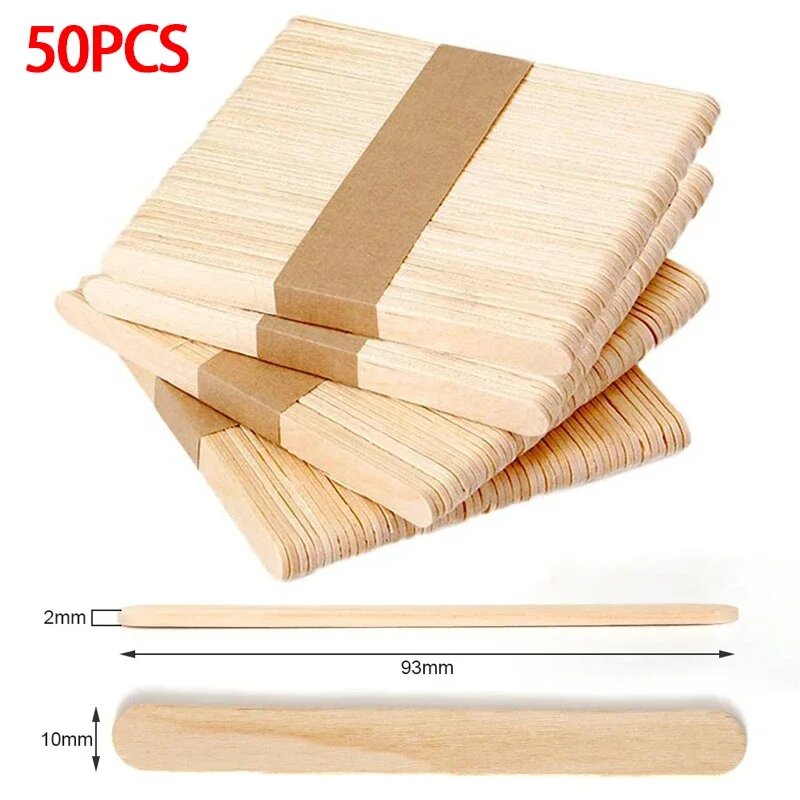 Деревянные палочки для мороженого 50pcs 93mm