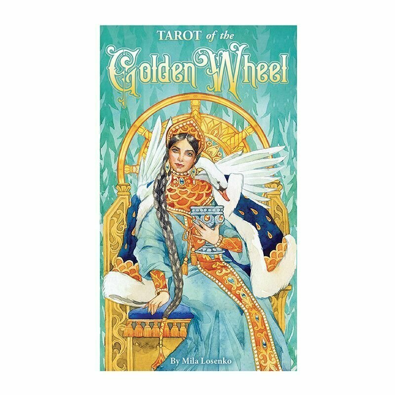 Карты таро"Golden Wheel"tarot,12X7CM