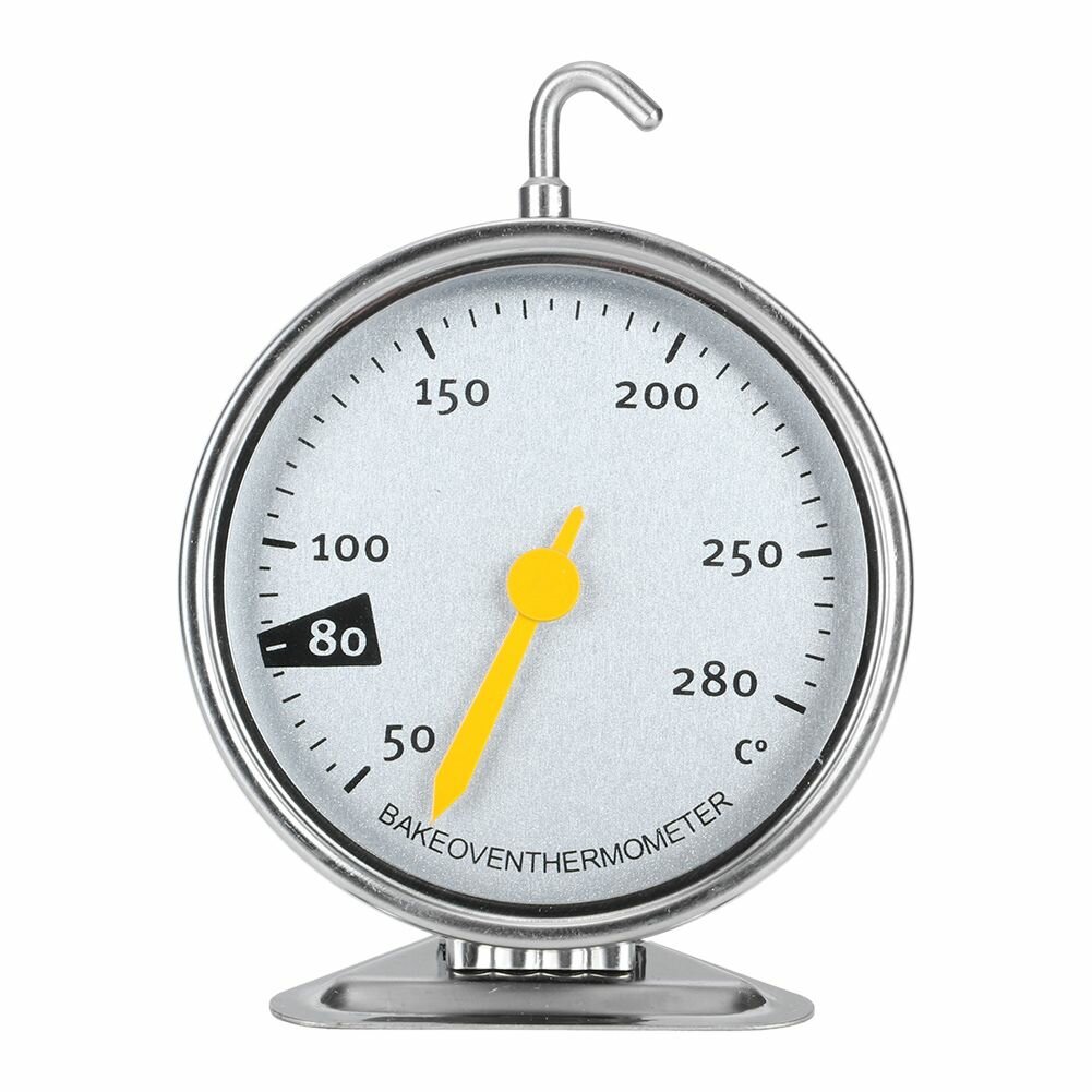 Термометр для духовки с большим циферблатом из нержавеющей стали и крючком, кухонные измерительные инструменты, 50-280