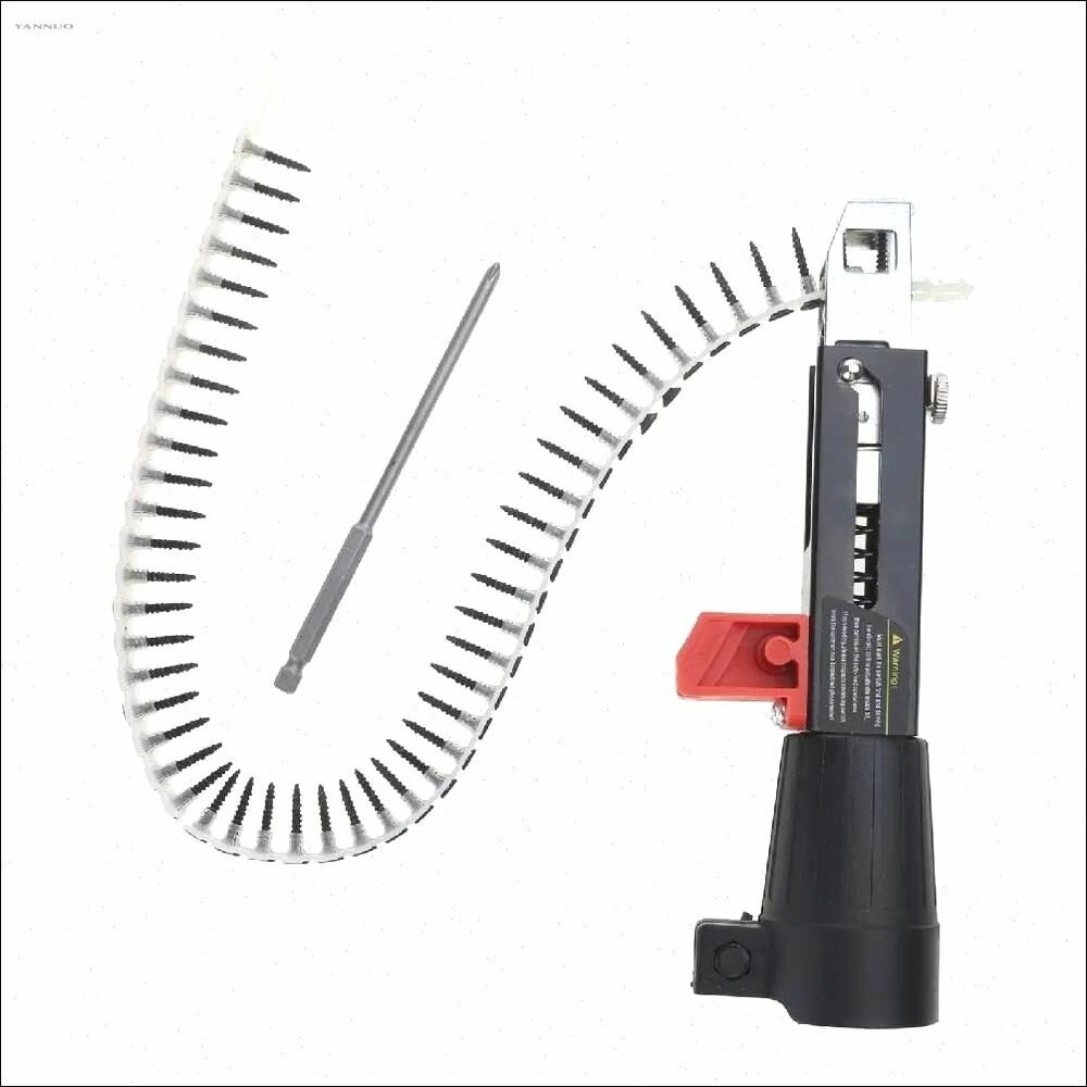 Насадка на шуруповерт с автоматической подачей шурупов, приспособление / переходник / пистолет для дрели, адаптер для быстрой выдачи саморезов на ленте, инструмент для авто вкручивания болтов