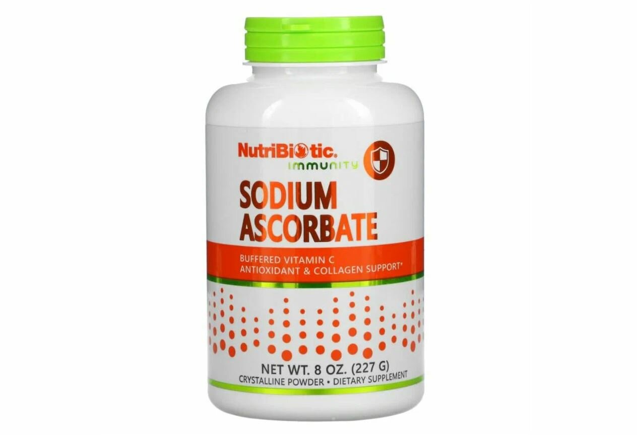 NutriBiotic, Immunity Sodium Ascorbate аскорбинат натрия, кристаллический порошок, 227 г