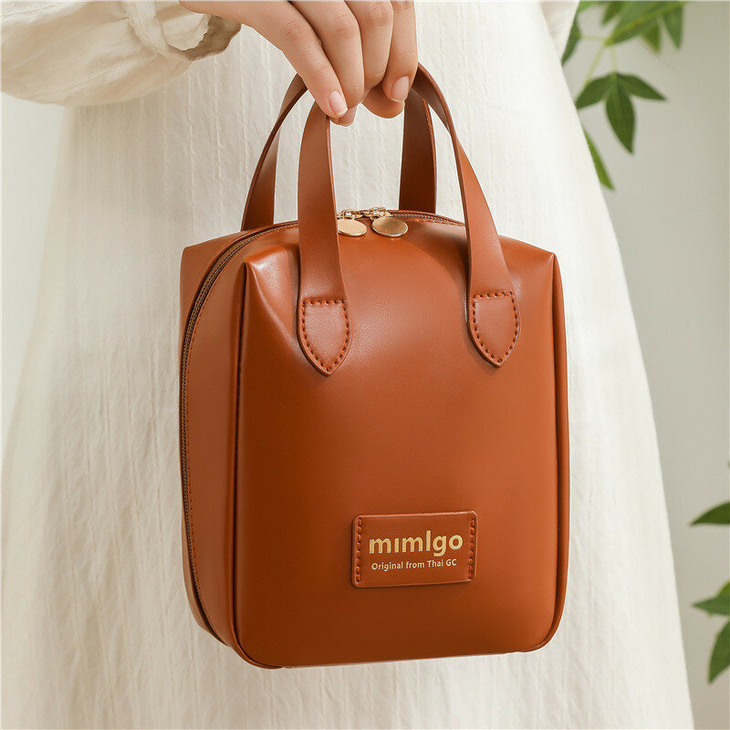 Косметичка практичная pu shell бренд не указан переносная дорожная водонепроницаемая упаковка для косметики коричневый